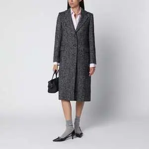 Tagliatore Single-breasted Herringbone Coat In Wool Blend