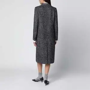Tagliatore Single-breasted Herringbone Coat In Wool Blend