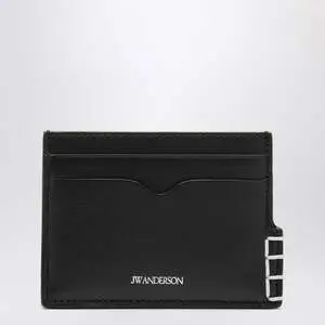 JW Anderson Loafer Card Holder In Leather - Black
