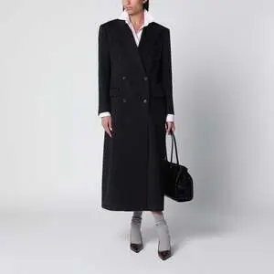 Tagliatore Double-breasted Anthracite Wool Coat