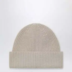 Loro Piana Sergio Toffee Cream Cashmere Beanie