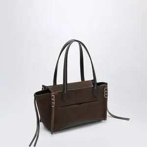 JW Anderson Elongated Loafer Cabas Bag In Suede - Brown