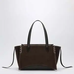 JW Anderson Elongated Loafer Cabas Bag In Suede - Brown