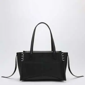 JW Anderson Elongated Loafer Cabas Bag In Smooth Full-grain Calf Leather - Black