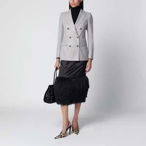 Tagliatore Double-breasted Pearl Jacket In Wool And Cashmere