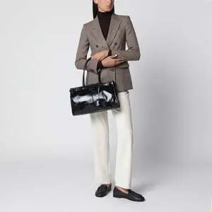 Tagliatore Double-breasted Tobacco-colored Jacket With Houndstooth Pattern In Wool Blend - Brown