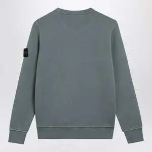Stone Island Crewneck Sweatshirt In Cotton - Blue