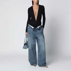 Andamane Deep Neckline Stretch Jersey Bodysuit