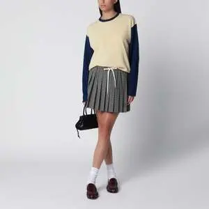 Guest In Residence Oversized Cashmere Baseball Crew Sweater - Multicolor