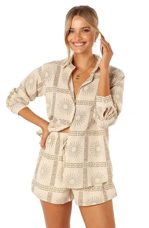 PETAL & PUP Penny Geo Print Top & Shorts