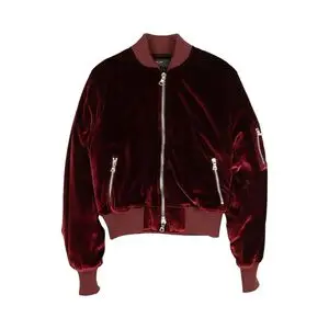Amiri Velvet Satin Bomber 'burgundy - Red