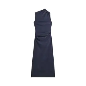 Kith Delphi Draped Sueded Gown - Black