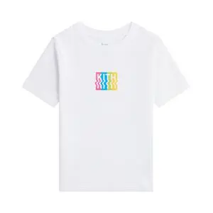Kith Warp Logo Graphic Tee - White