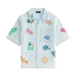 Kith Novelty Thompson Camp Shirt 'light Indigo - Blue