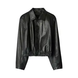 LEMAIRE Soft Leather Blouson 'dark Espresso - Brown