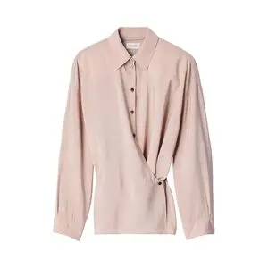 LEMAIRE Straight Collar Twisted Shirt 'orchid - Pink