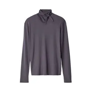 LEMAIRE Long-sleeve Foulard Top 'basalt - Grey