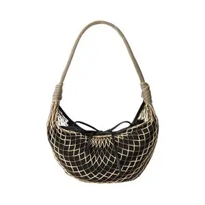LEMAIRE Fortune Croissant Filt Bag 'beige/marron Glace - Tan