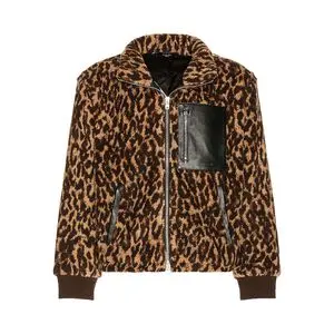Amiri Printed Leopard Polar Fleece Jacket