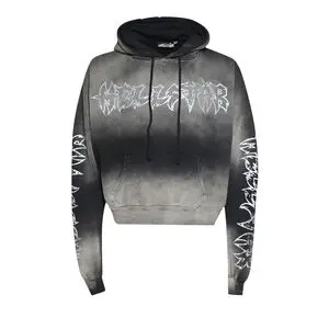 HELLSTAR Stars Shine Graffiti Hoodie - Black
