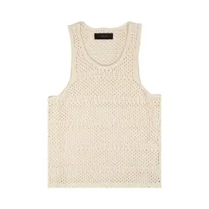 Amiri Boyfriend Crochet Tank Top 'ivory - White