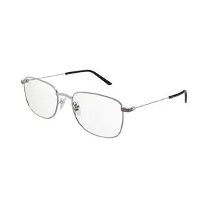 Gucci Square Optical Glasses /transparent - Silver
