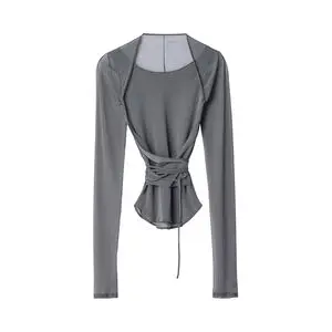 LEMAIRE Ballerina Knotted Top 'steel - Grey