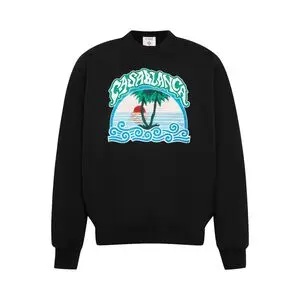 Casablanca Embroidered Classic Sweatshirt - Black