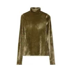 LEMAIRE Fitted High Neck Top 'brass - Silver