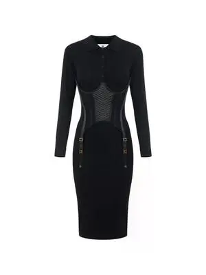 Elisabetta Franchi Knit Bustier Dress - Black