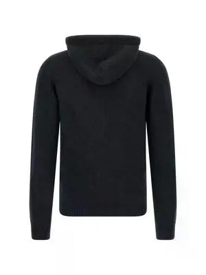 ROBERTO COLLINA Drawstring-hood Ribbed-trim Hoodie - Black