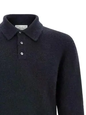 ROBERTO COLLINA Brushed Long-sleeved Polo Shirt
