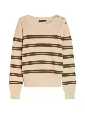 PENNYBLACK Button-detail Striped Sweater - Neutrals