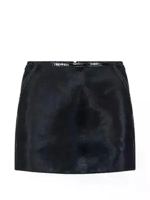 Elisabetta Franchi Cowhide Miniskirt - Black