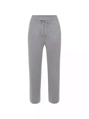 Elisabetta Franchi Ribbed Waistband Knit Trousers With Drawstring - Grey
