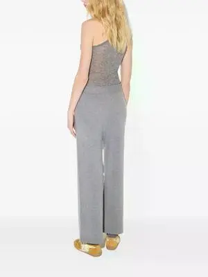 Elisabetta Franchi Ribbed Waistband Knit Trousers With Drawstring