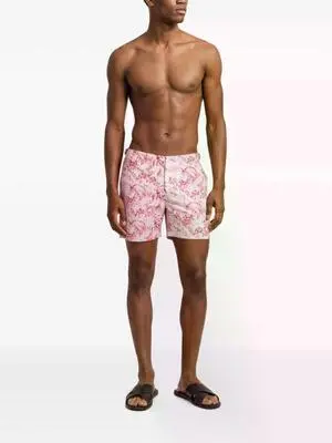 Orlebar Brown Bulldog Zephra Graphic-print Swim Shorts - Pink