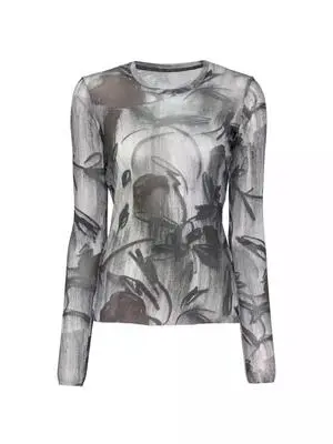 JNBY Mesh Long-sleeve T-shirt - Grey