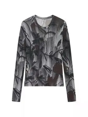 JNBY Mesh Long-sleeve T-shirt - Grey