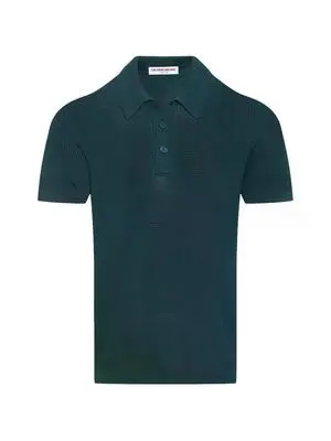 Orlebar Brown Keeling Open-knit Polo Shirt - Green