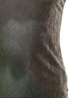 JNBY Contrast-trim Velvet T-shirt - Grey