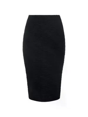 Elisabetta Franchi Snake-pattern Knit Skirt - Black