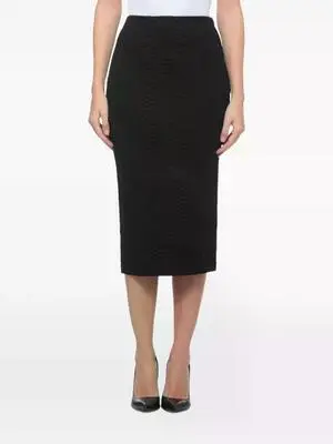 Elisabetta Franchi Snake-pattern Knit Midi Skirt