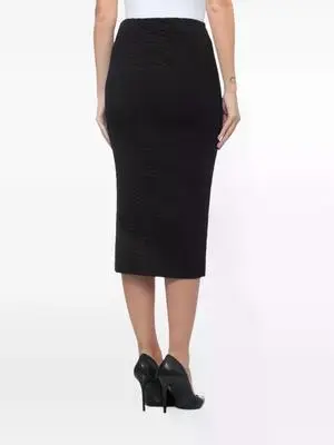 Elisabetta Franchi Snake-pattern Knit Midi Skirt