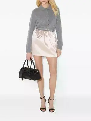 Elisabetta Franchi Cardigan In Knit Fabric - Grey