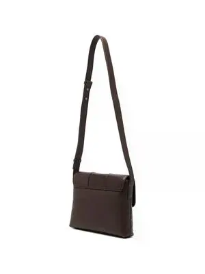 Emporio Armani Leather Messenger Bag - Brown
