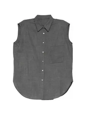 LESS Sleeves Blouse - Grey