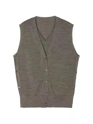 LESS Wool Knitted Vest - Grey
