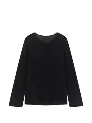 LESS Cotton Knitted T-shirt - Black