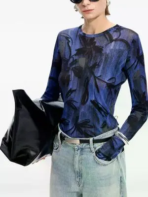 JNBY Printed Long Sleeve T-shirt - Blue